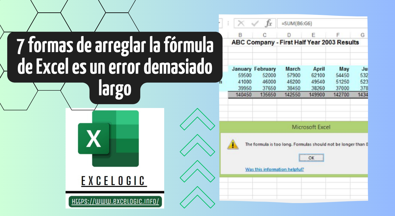 7 formas de arreglar la fórmula de Excel es un error demasiado largo 💚